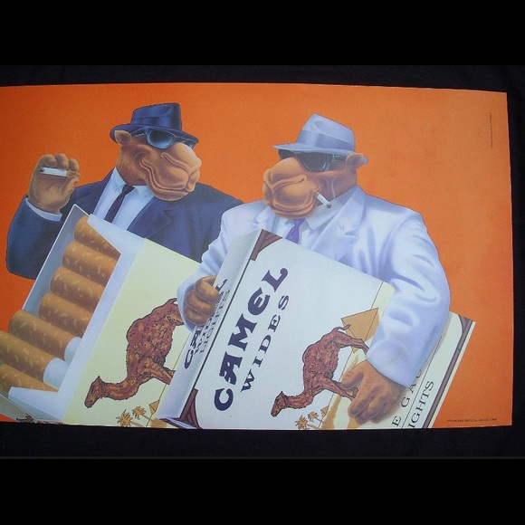 Other | Vintage 1992 Joe Camel Wides Vinyl Sign Poster Cigarettes ...